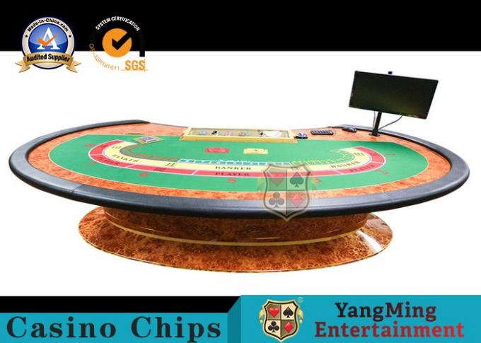 Durable Simple Modern Poker Card Table Top With Z Wood Legs / Baccarat ...