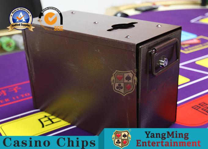 Gambling Poker Table Metal Casino Money Drop Box With Sleeve & Locks ...