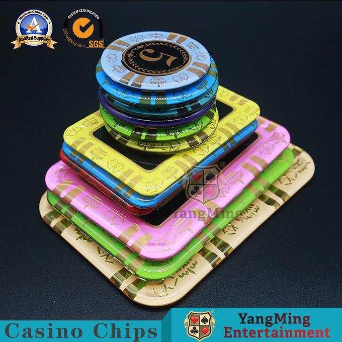13.5g Rectangular Poker Chips / Gambling Table Plastic RFID UV Light ...