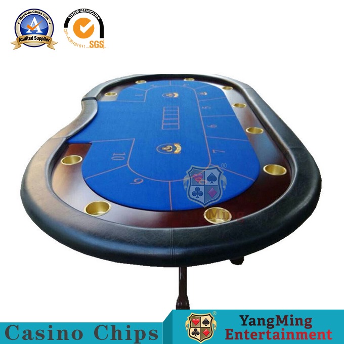 Stainless Steel Leg 10 Person Poker Table International Texas Hold 'Em ...