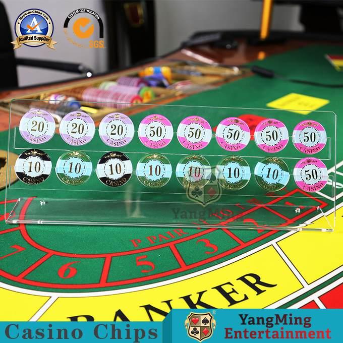 Casino Holder Baccarat Poker Chip Roulette Wheel Table Display Rack 2 ...