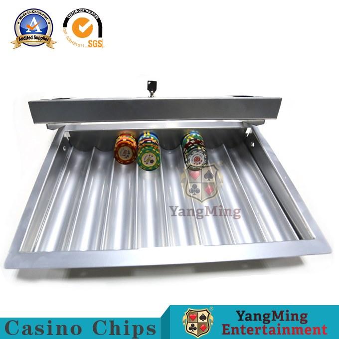 Industrial Iron 8 Rows Metal Casino Chip Tray Single Layer Poker Chips ...
