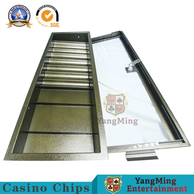 680*210mm Poker Table Chip Tray 1 Lock 14g Mixing Gambling Chips Case