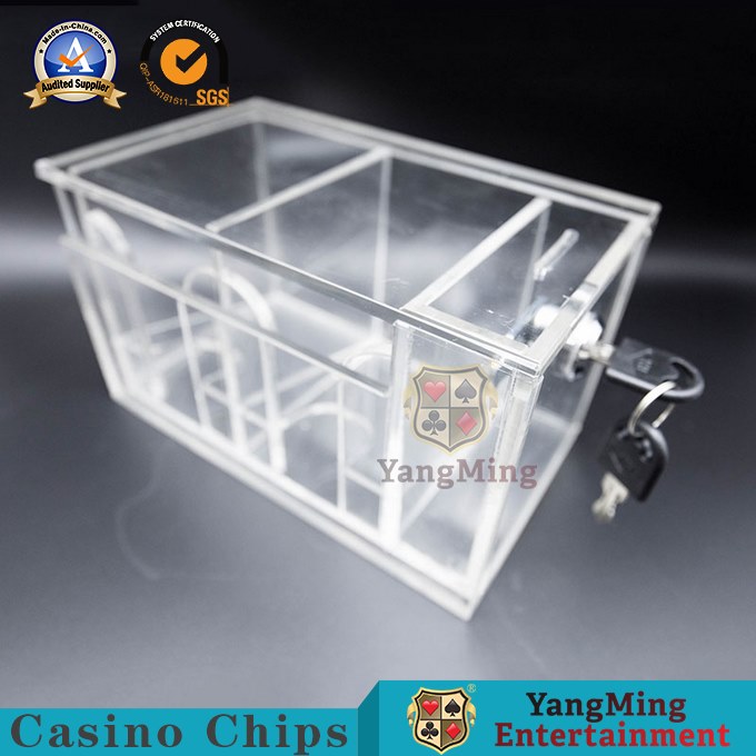 Playing Cards Discard Holder With Lock , Casino 8 Decks Acrylic Clear ...