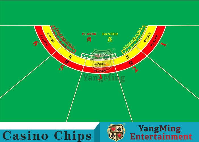 Waterproof Half Round Casino Table Layout With Specialized Patterns ...