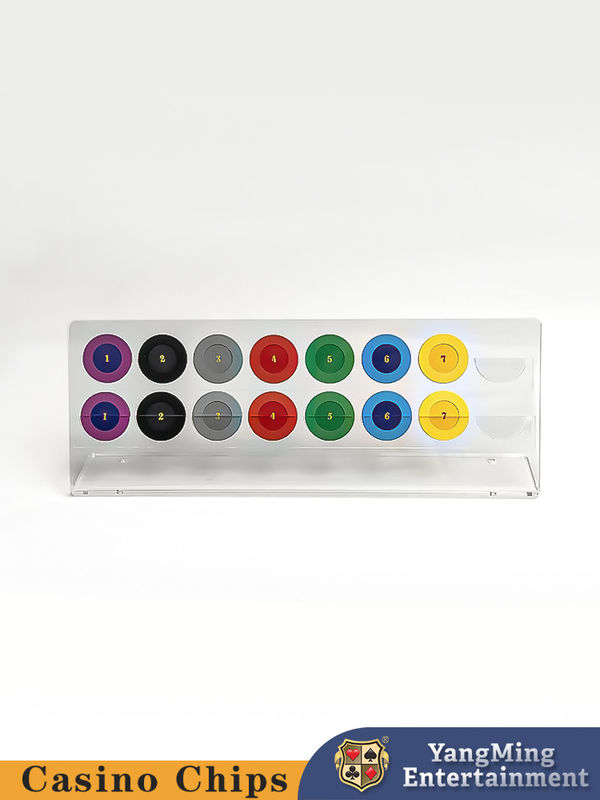 500g Casino Game Accessories Roulette Table 40mm Acrylic Poker Chips ...