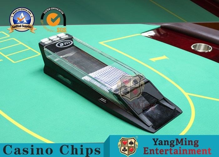Automatic Casino Card Shoe With Black Casino 1 - 8 Decks Customized Logo