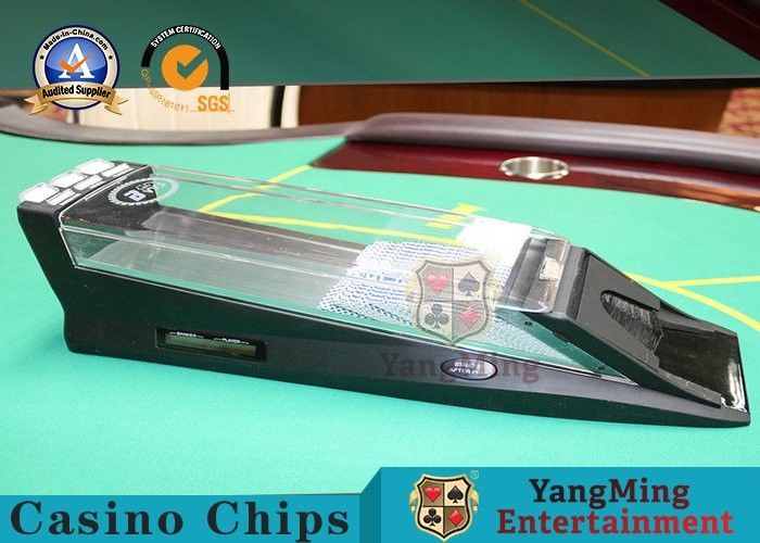 Automatic Casino Card Shoe With Black Casino 1 - 8 Decks Customized Logo