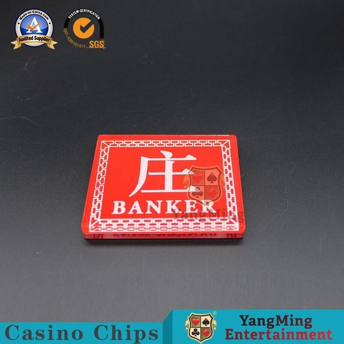 Banker Player Baccarat Gambling Table Wins Dealer Marker Crystal Red ...