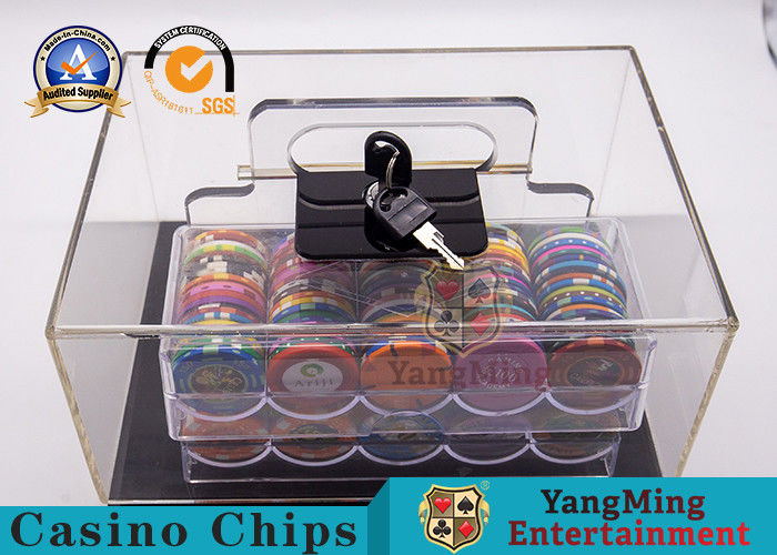 Texas Hold 'Em Casino Chips Box Dedicated Poker Chip Display Case