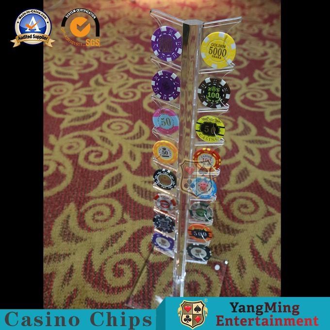 16pcs Casino Transparent Poker Chips Case Gambling Table Round Chips ...