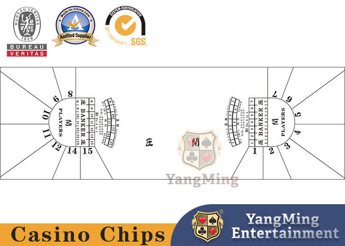 Environmentally Friendly 15 People Semicircle Casino Table Layout