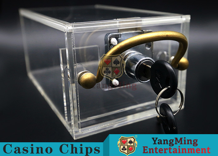 6 Decks Casino Poker Card Box With Lock / Metal Handle Easy To Carry