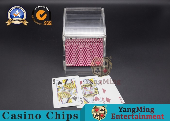 Durable 1 Deck Casino Card Shoe , Black Or Clear Color Gambling ...