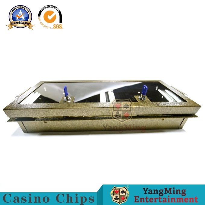 Metal Color Security Lock Casino Chip Tray Set Float Poker Table Chip ...
