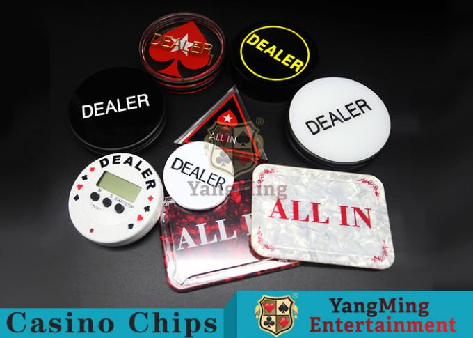 Transparent Texas Holdem Dedicated Dealer Button Two Side For Poker ...